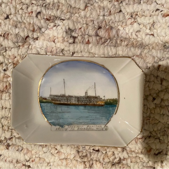 Other | Vintage Circa 195s Small China Souvenir Dish Puritan Steamer ...